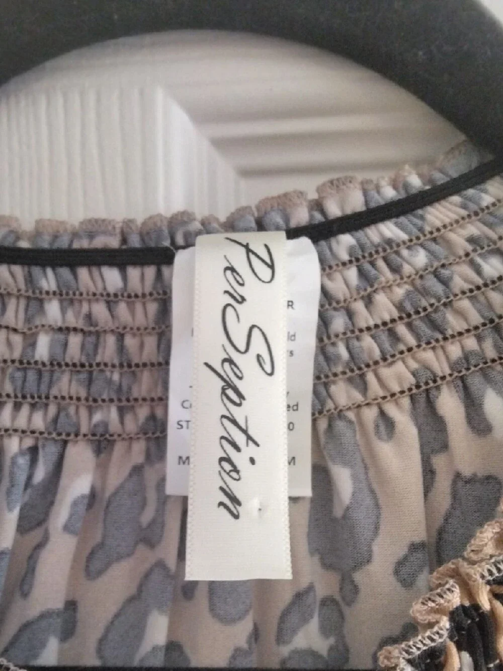 Perseption | Tops | Perseption Tan Leopard Print Smocked Neck Tank ...